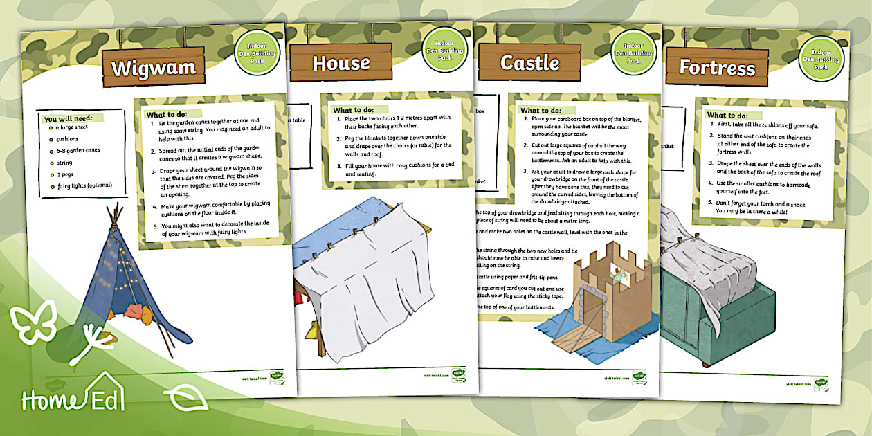 Indoor Den Building Pack (Teacher-Made) - Twinkl