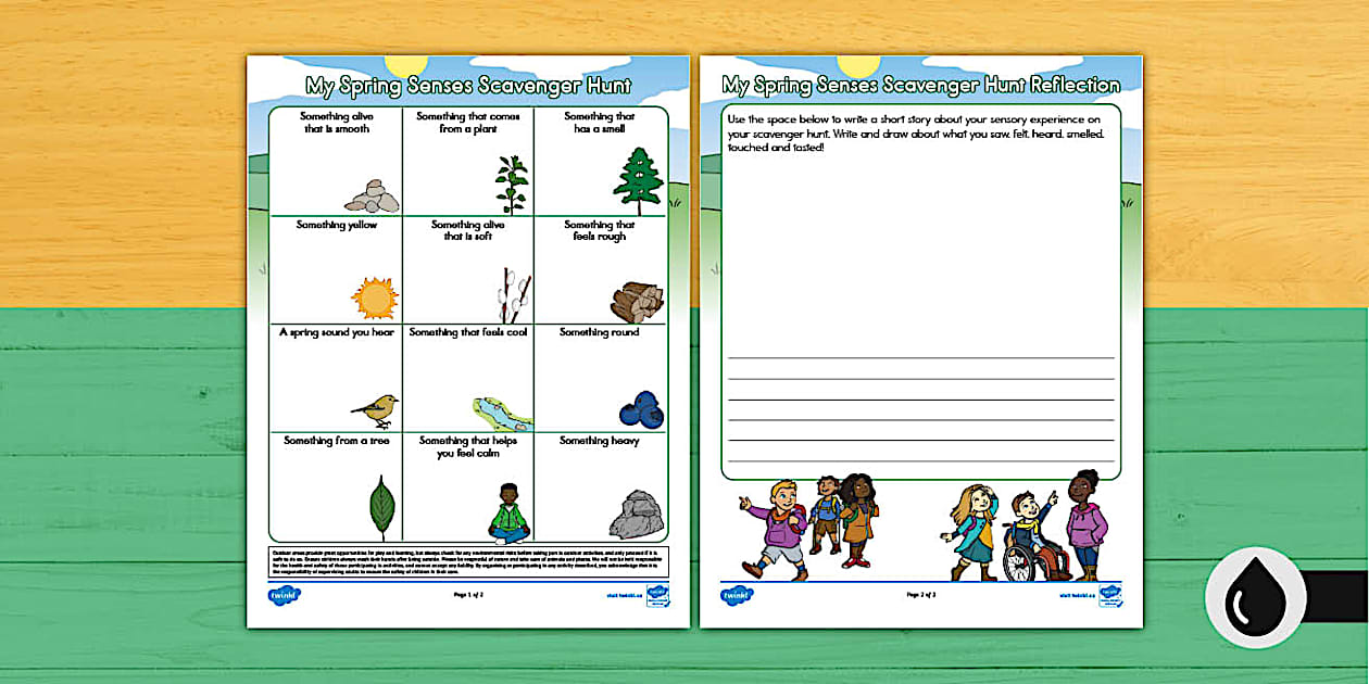 Spring in Canada: Spring Senses Scavenger Hunt - Twinkl