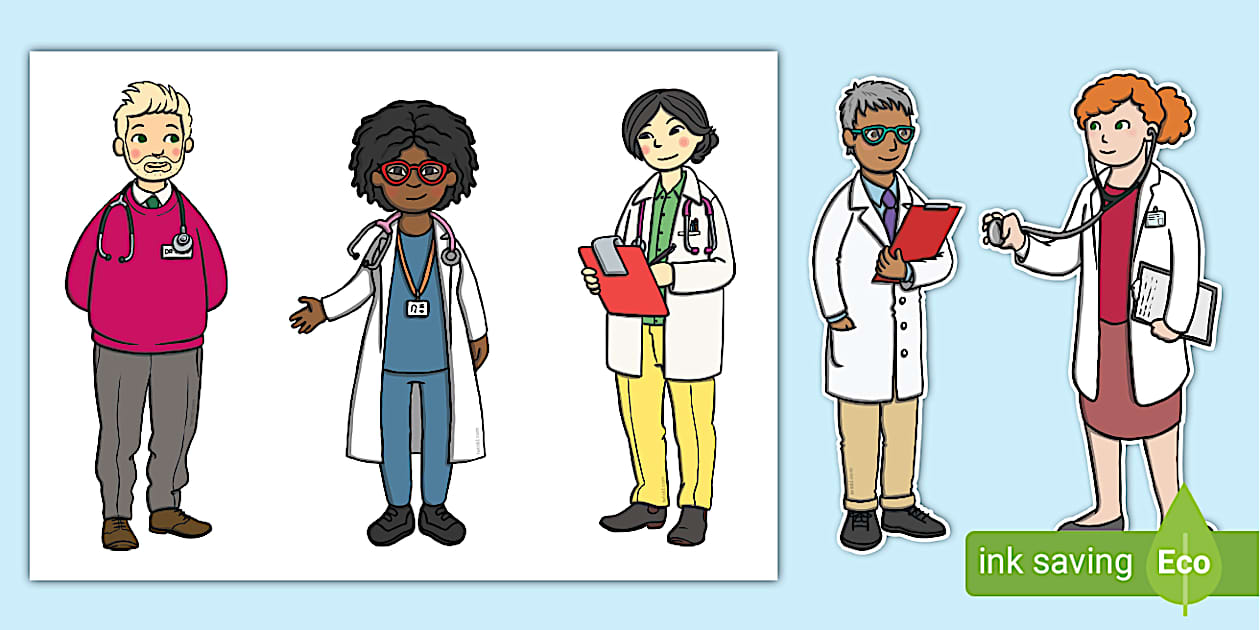 Doctor Stick Puppets (teacher made) - Twinkl