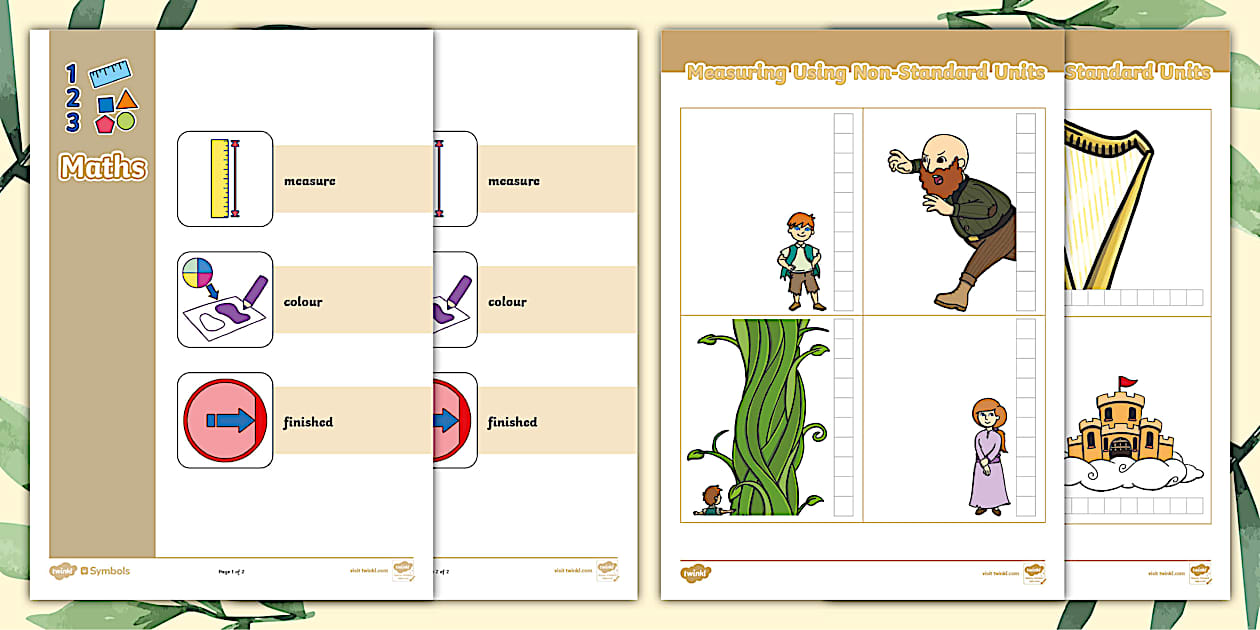 👉 Jack and the Beanstalk Measuring Using Non-Standard Units