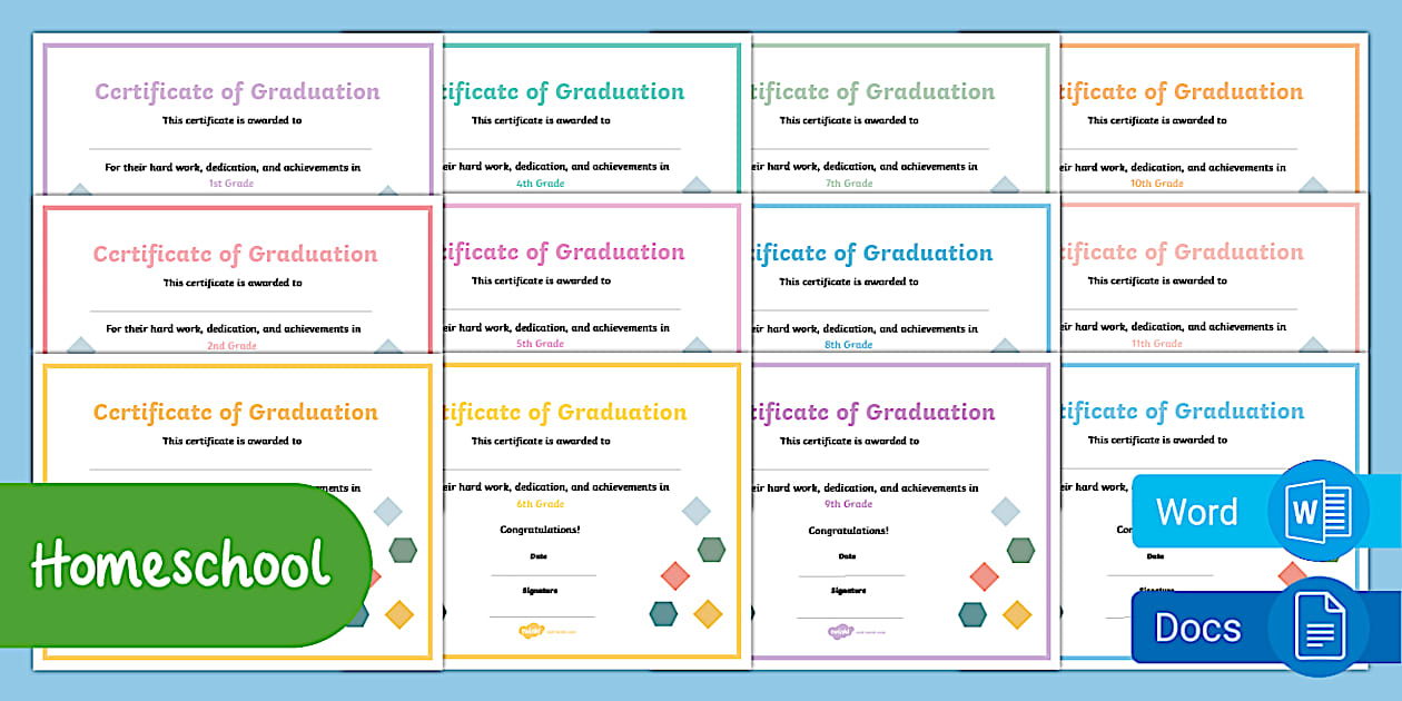 Homeschool Diploma Template | Teaching Resource | Twinkl USA