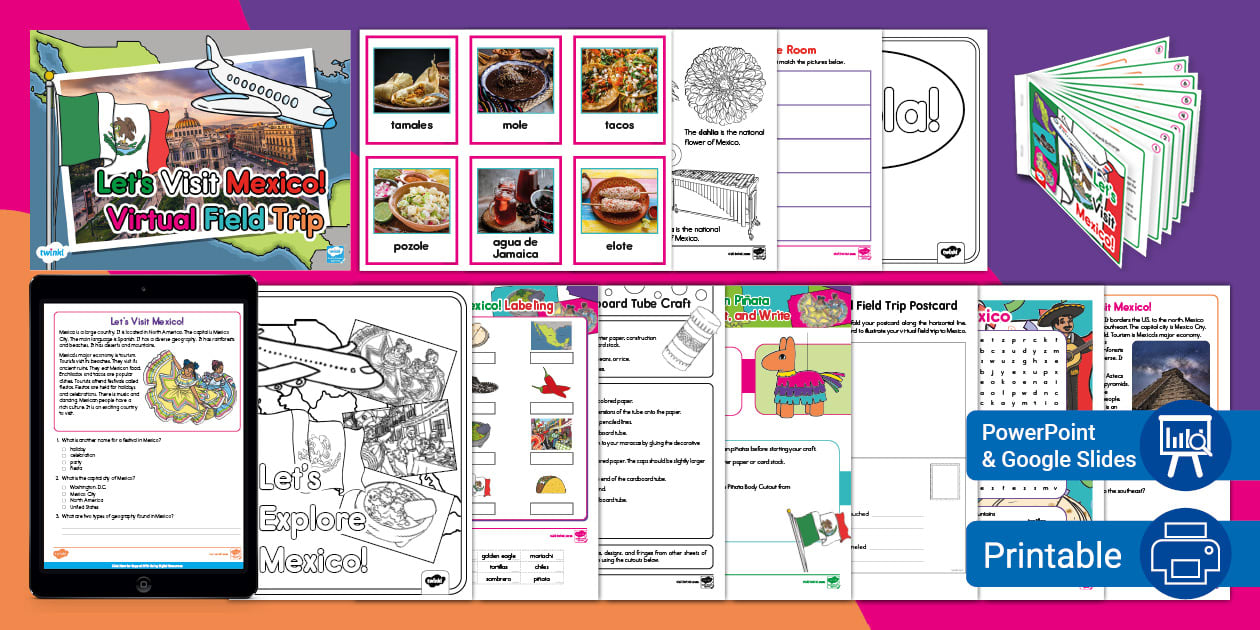 Let's Visit Mexico! Classroom Virtual Field Trip Pack