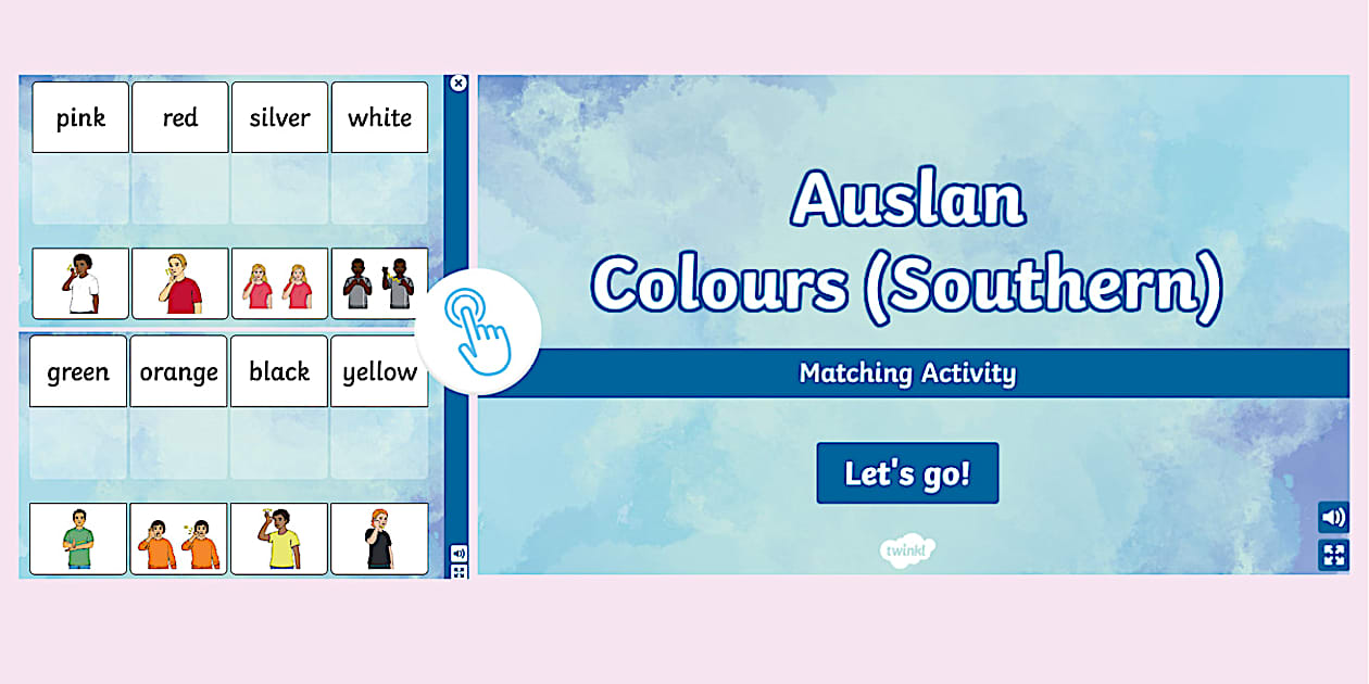 Auslan Colours Interactive Matching Activity (Southern)