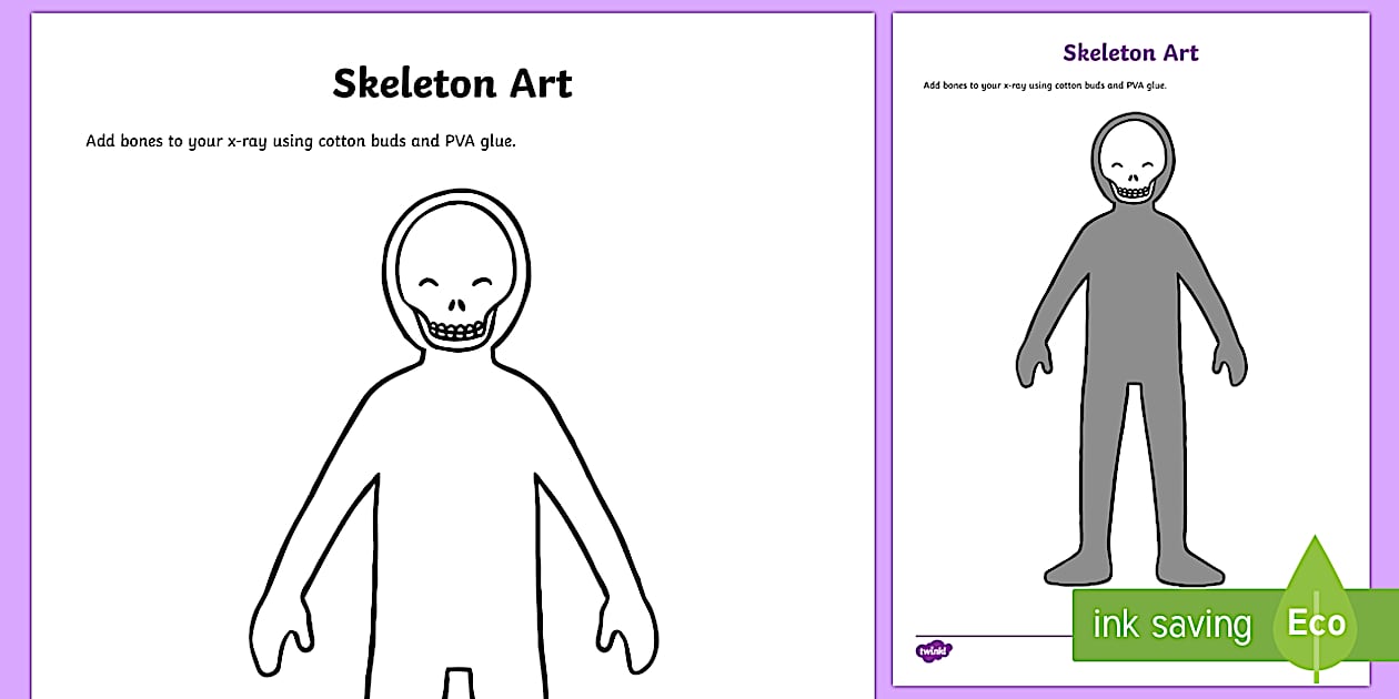 Skeleton Art (teacher made) - Twinkl