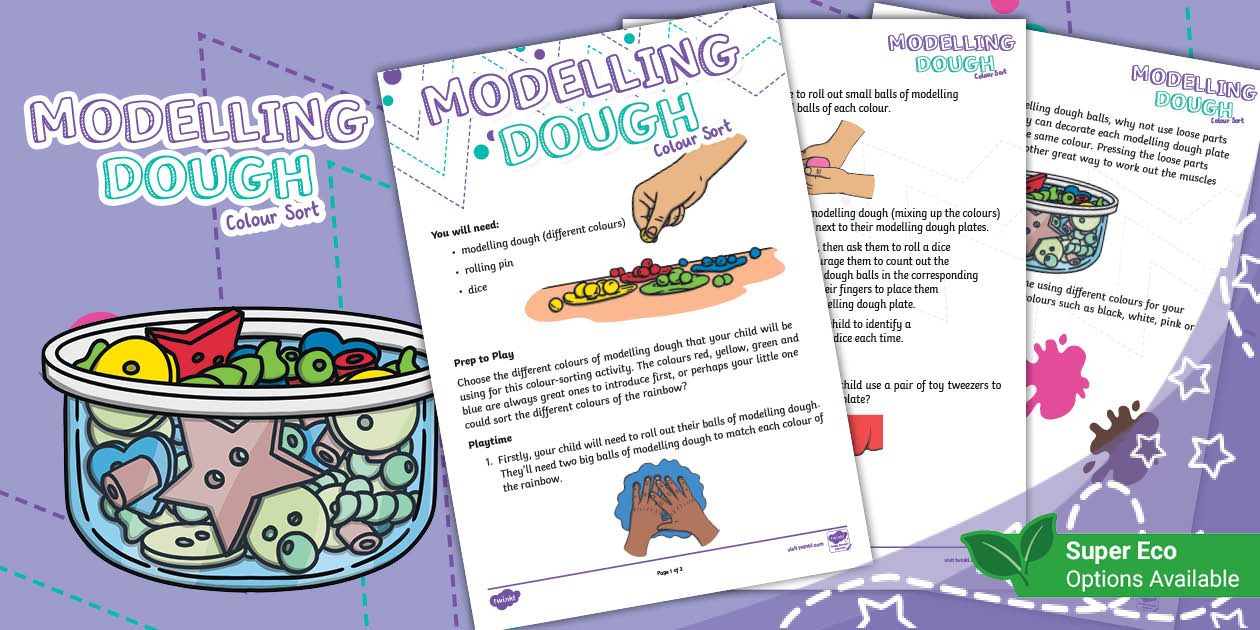 Modelling Dough Colour Sort (teacher made) - Twinkl