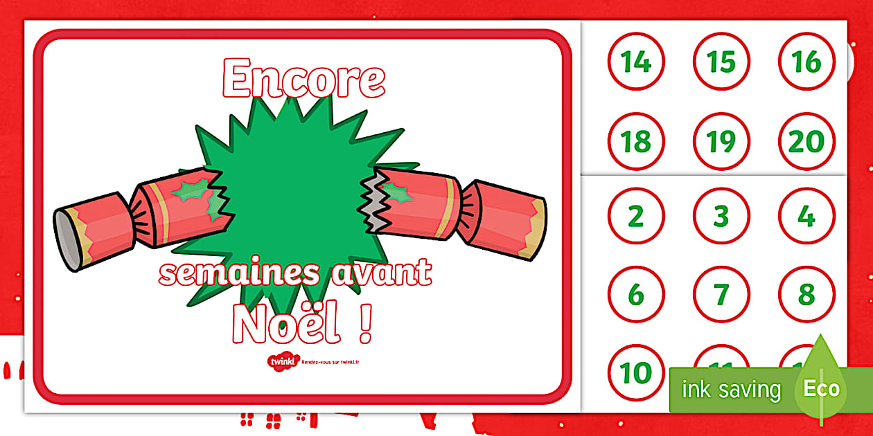 Posters d'affichage : Compte à rebours - Noël