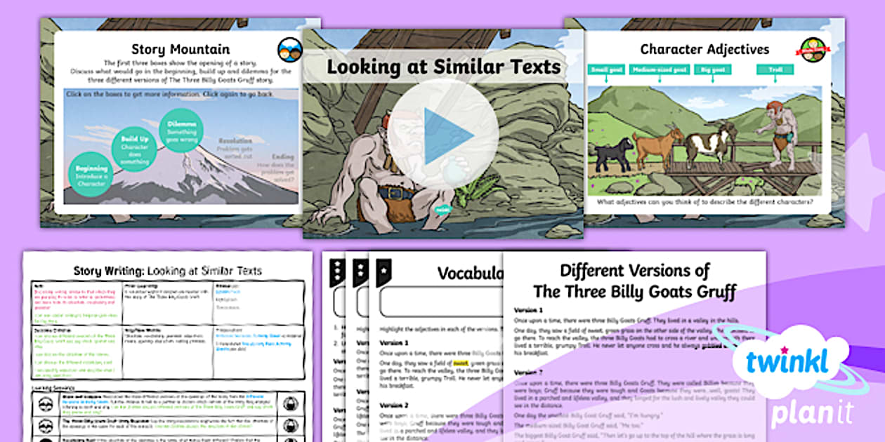 PlanIt Y4 Traditional Tales: The Three Billy Goats Gruff Lesson Pack Story