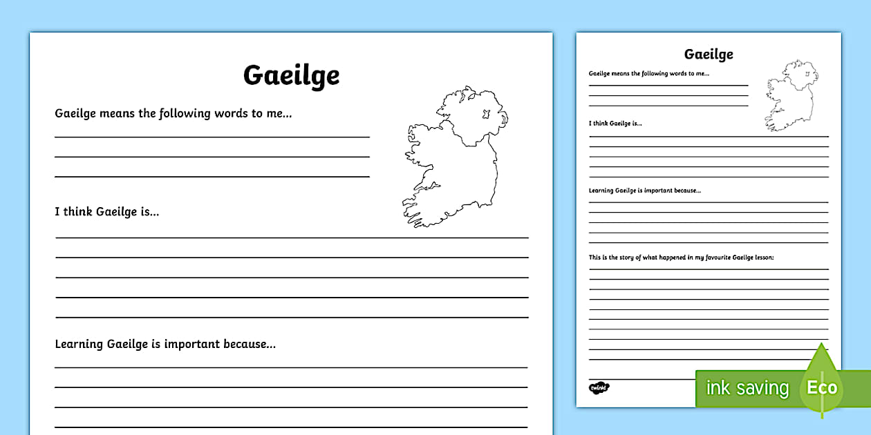 Gaeilge Reflection Writing Template (teacher made) - Twinkl