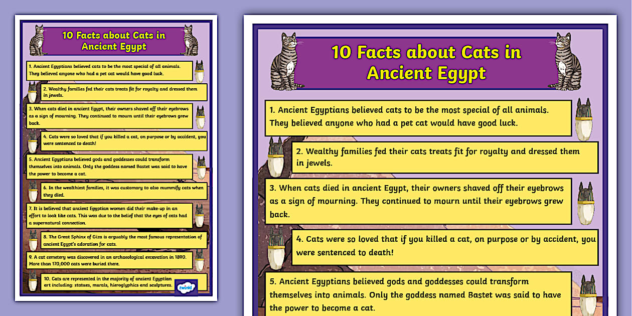 10 Facts about Cats in Ancient Egypt (teacher made) - Twinkl