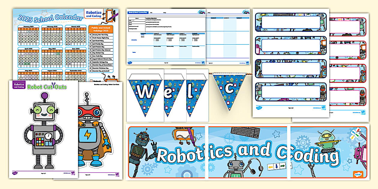 Robotics and Coding: Classroom Decor (profesor hizo)