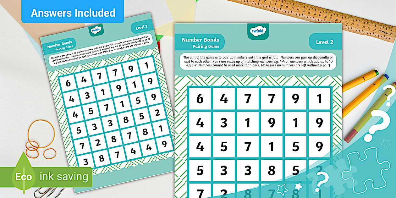 Number Bonds Pairing Game - Twinkl Puzzled (teacher made)