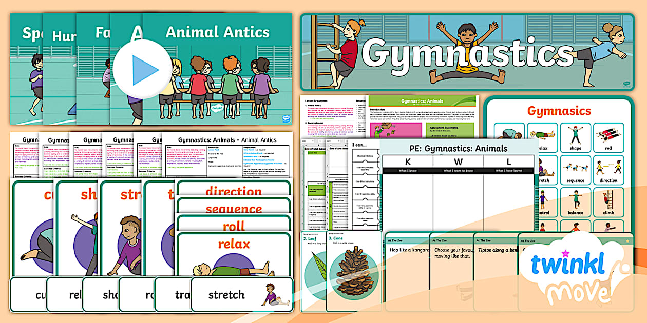 👉 Twinkl Move PE - Year 1 Gymnastics: Animals - Unit Pack