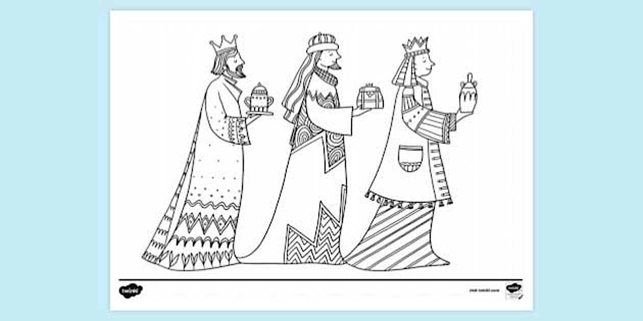 Three Wise Men Colouring | Colouring Sheets (teacher made)