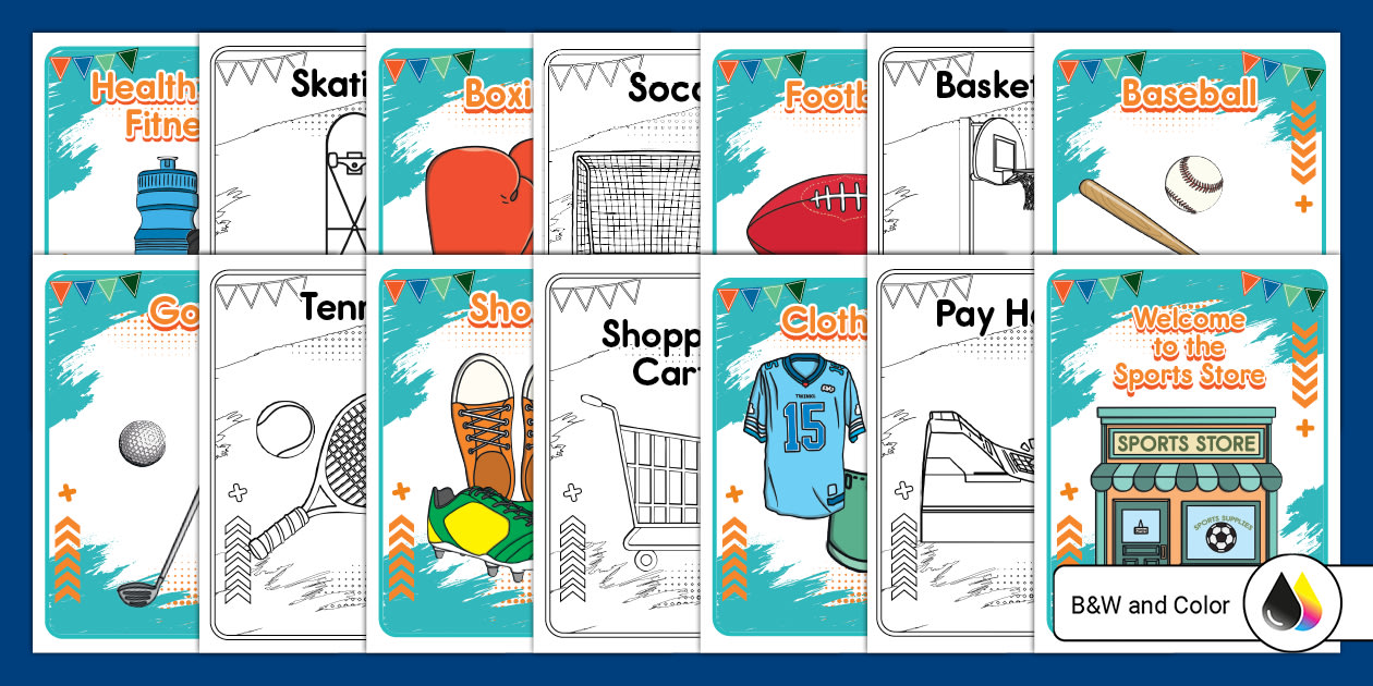 Sports Store Dramatic Play Posters