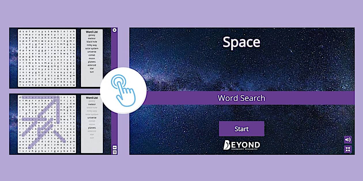 Space Interactive Word Search | Science | Beyond Secondary