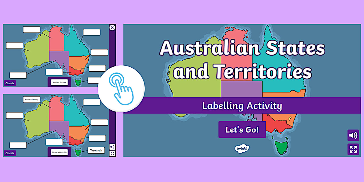 F-2 Australian States and Territories Interactive Labelling Activity