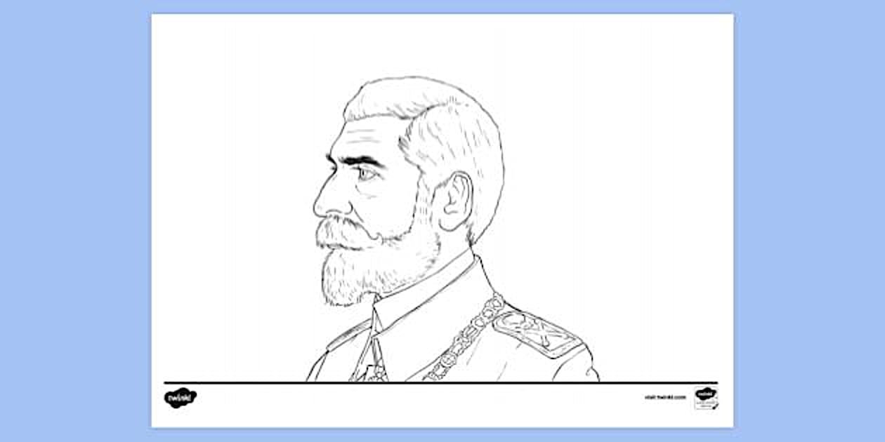 King Ferdinand of Romania Colouring Sheet | Colouring Sheets