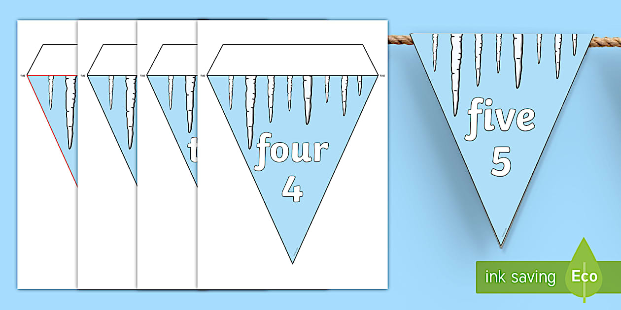 Numbers and Number Words Display Bunting (teacher made)
