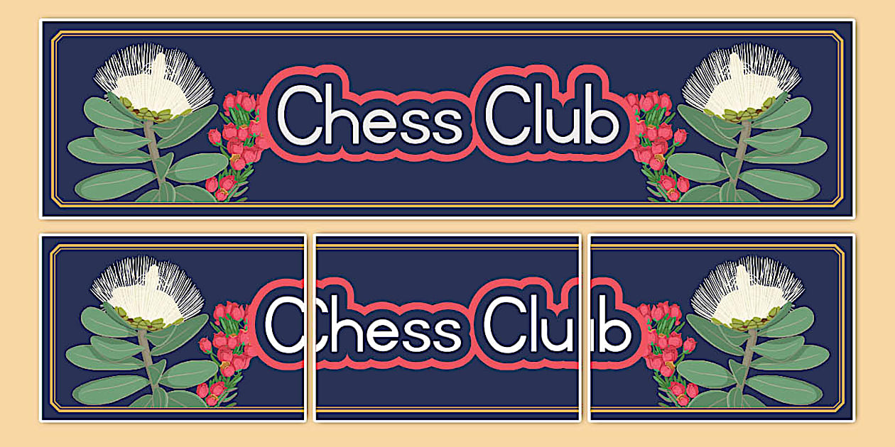 Fynbos-Themed Chess Club Display Banner