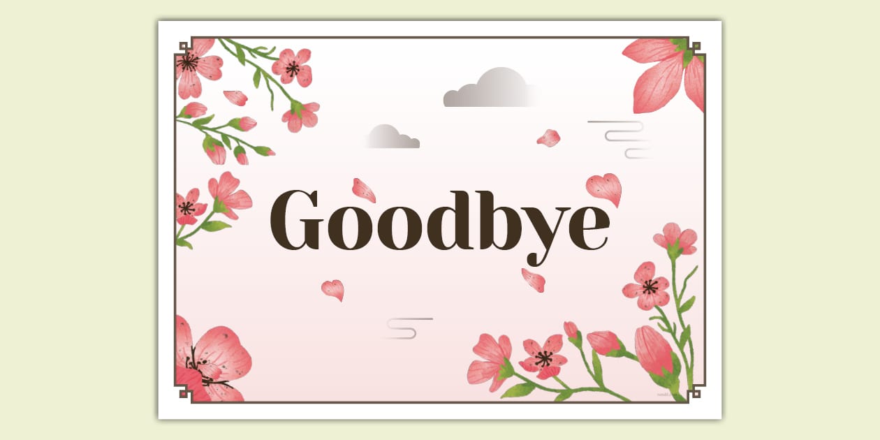 Sakura-Themed Farewell Display Poster (teacher made)