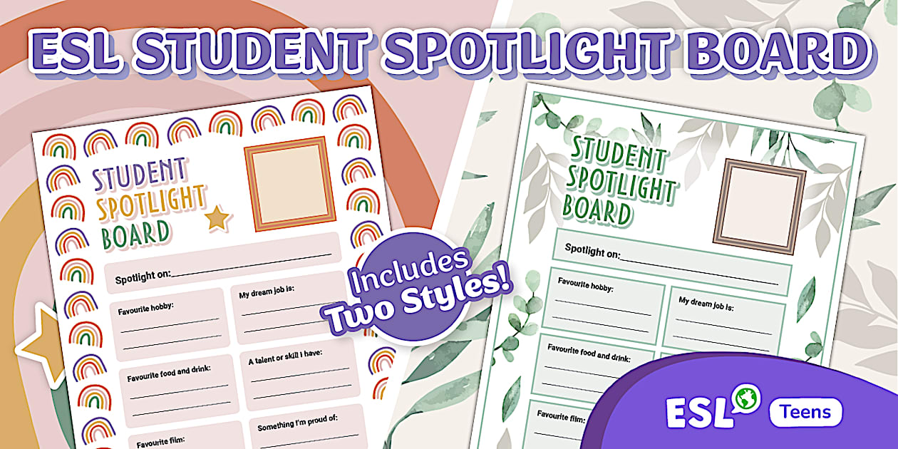 ESL Student Spotlight Board