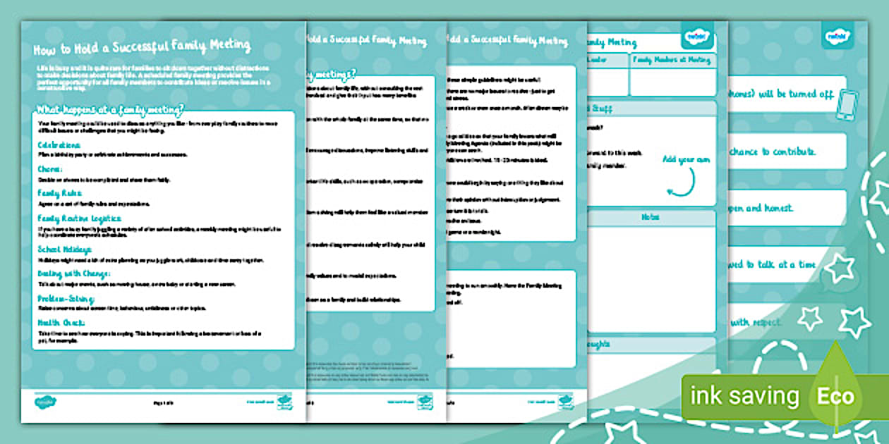 How to Hold a Family Meeting Pack - Twinkl