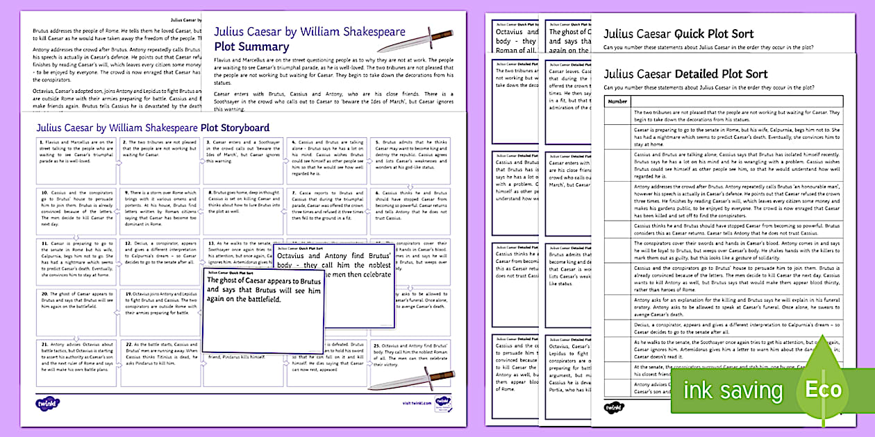 GCSE Julius Caesar Plot Resource Pack - Twinkl