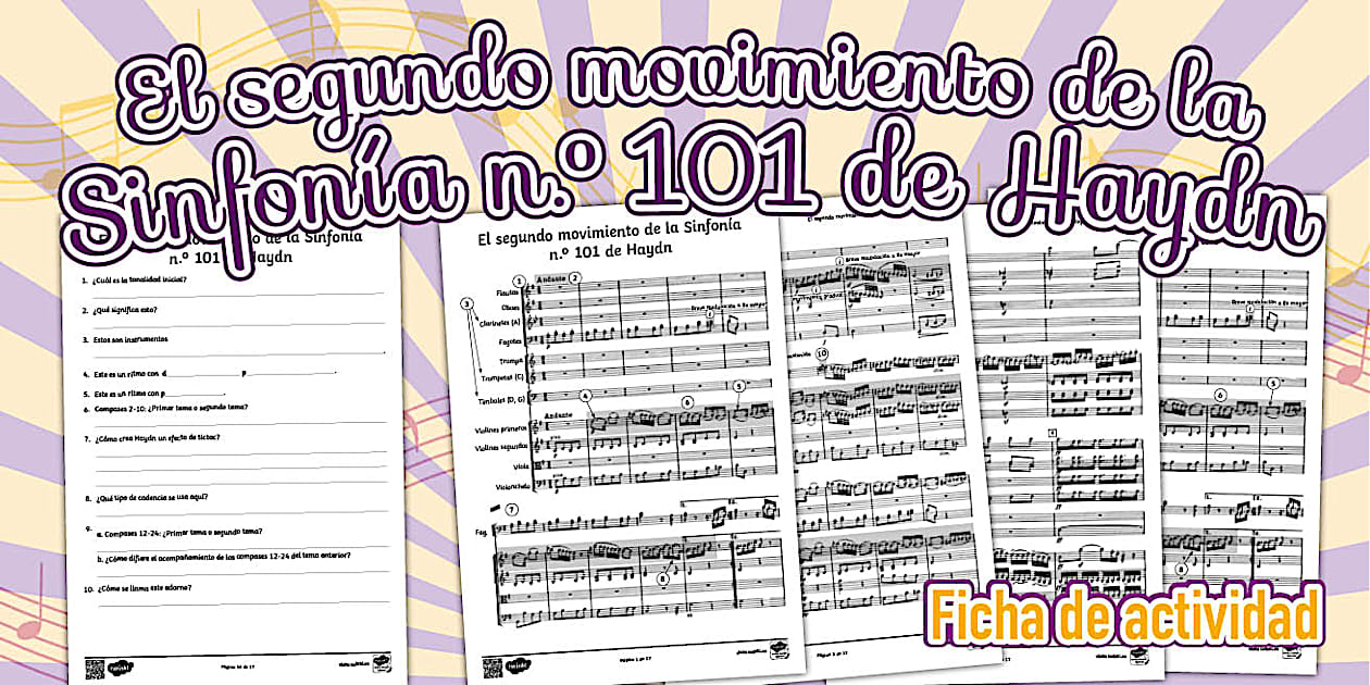 Ficha de actividad: El segundo movimiento de la Sinfonía n.º 101 de Haydn