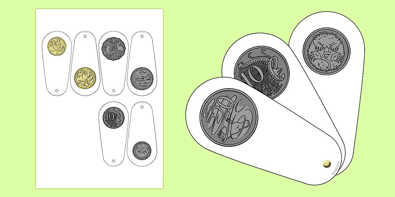 Australian Coins Number Fan (Teacher-Made) - Twinkl