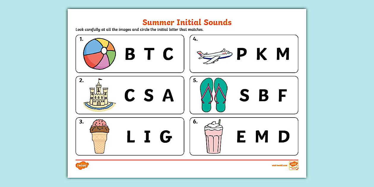 Summer Initial Sounds FS
