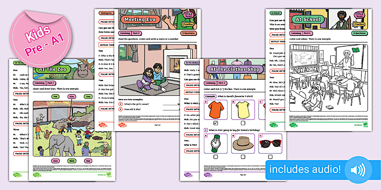 YLE Starters - Listening Practice Test (2) - Twinkl