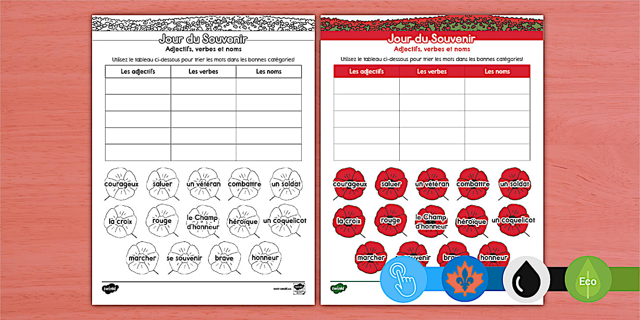 French Remembrance Day Worksheets | Twinkl Resource - Twinkl