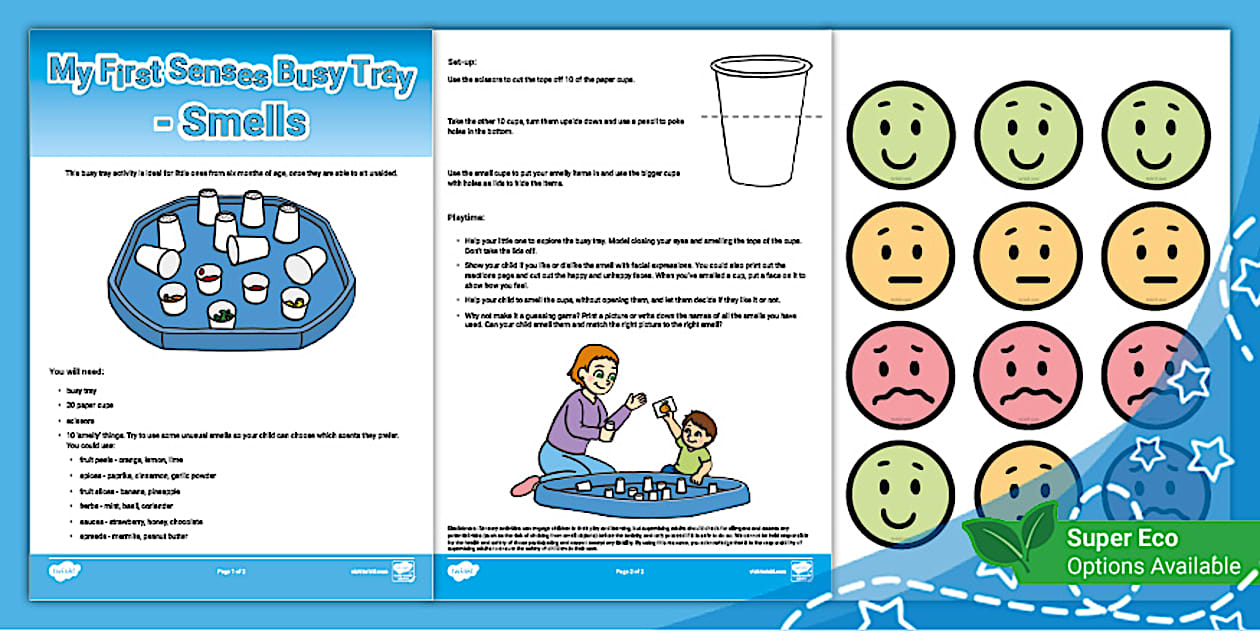 My First Senses Busy Tray - Smell-Themed Busy Tray - Twinkl