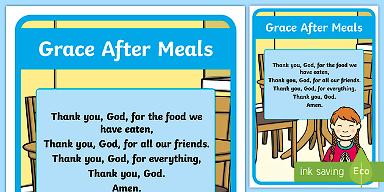 Grace After Meals Display Poster