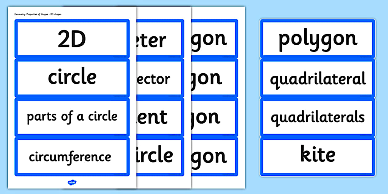Year 6 2014 National Curriculum Geometry Properties of Shapes Vocabulary