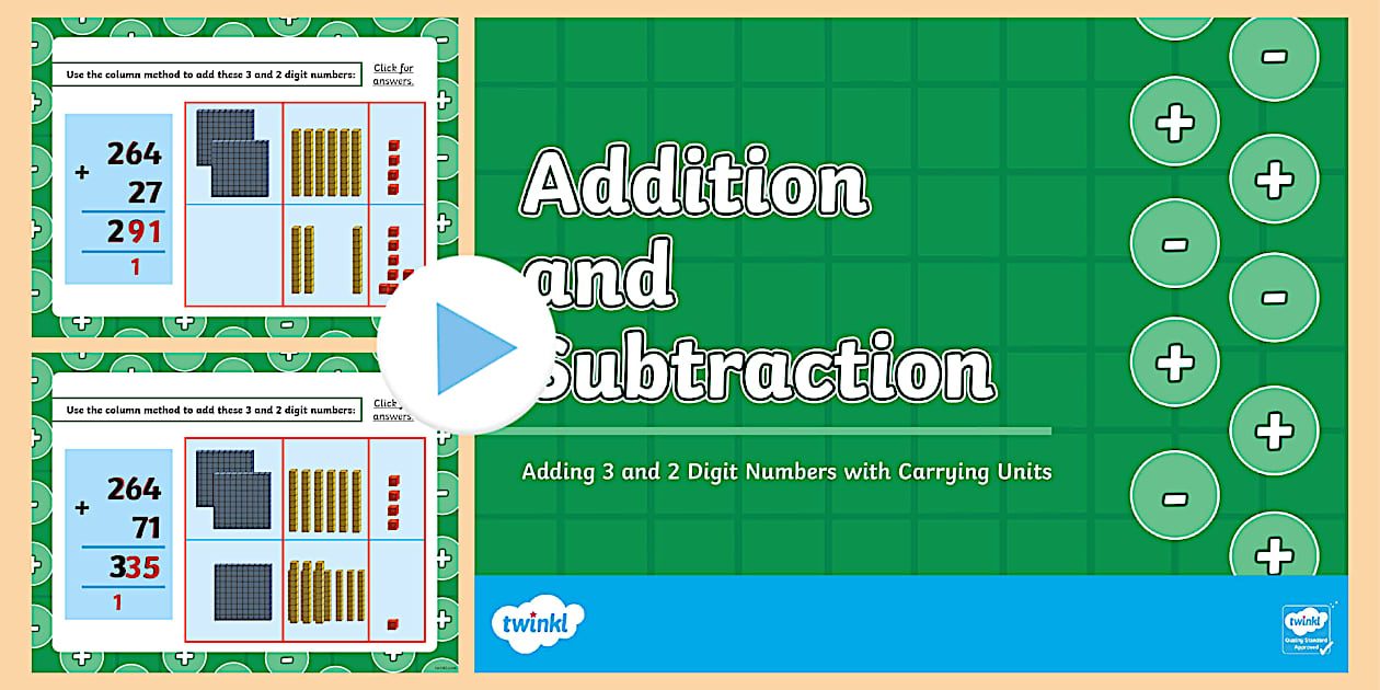 Year 3 Addition and Subtraction Lesson 3c Adding 3 and 2 Digit Numbers With