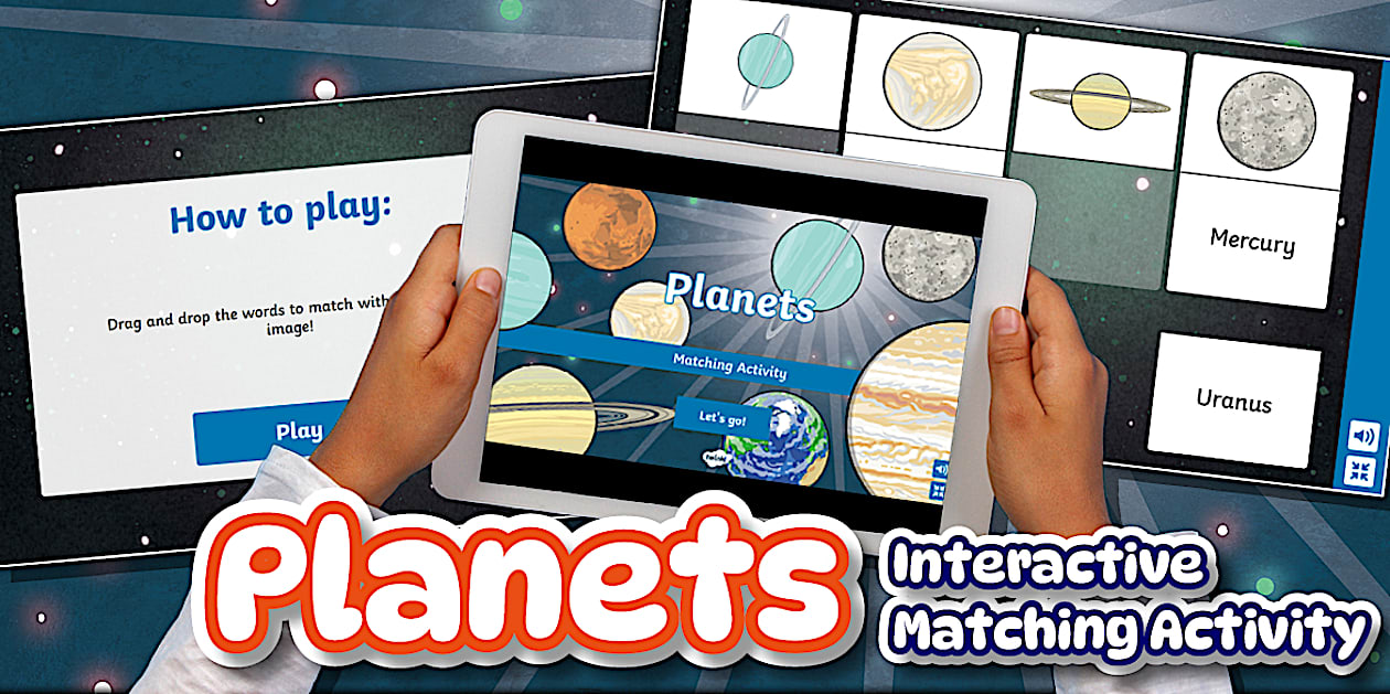 Planets Interactive Matching Activity