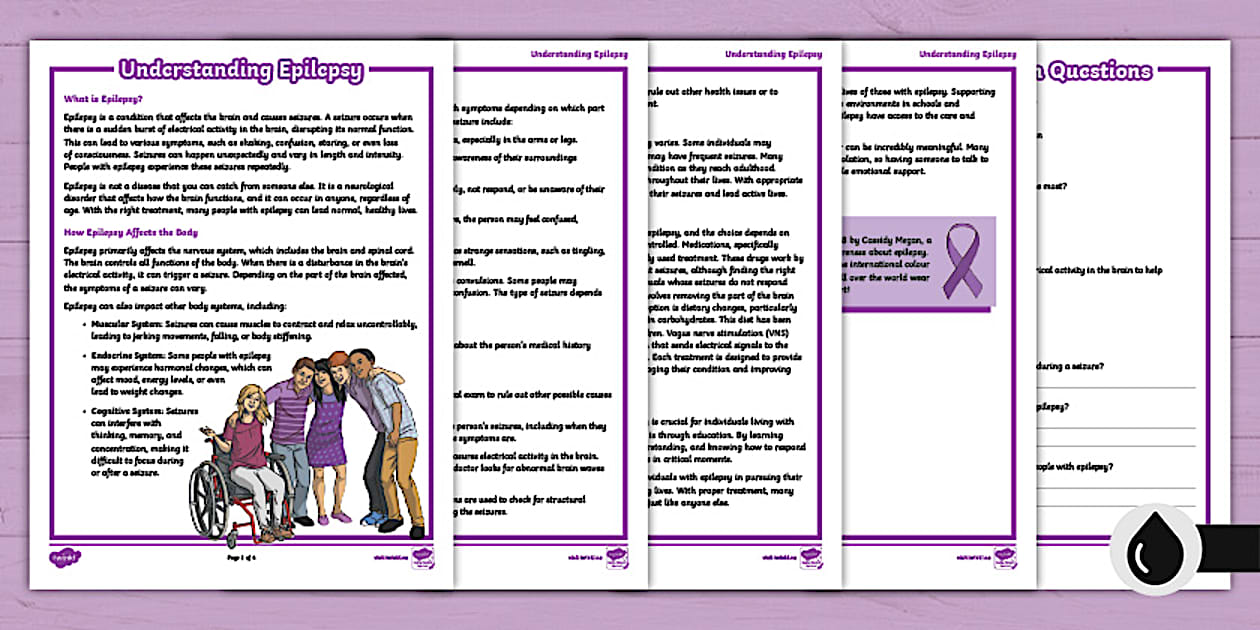 Epilepsy Reading Comprehension (teacher made) - Twinkl