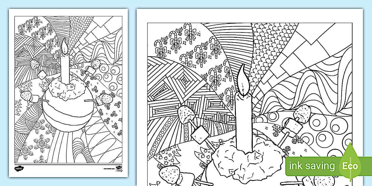 Christingle Mindfulness Colouring - Twinkl - KS2 - Twinkl