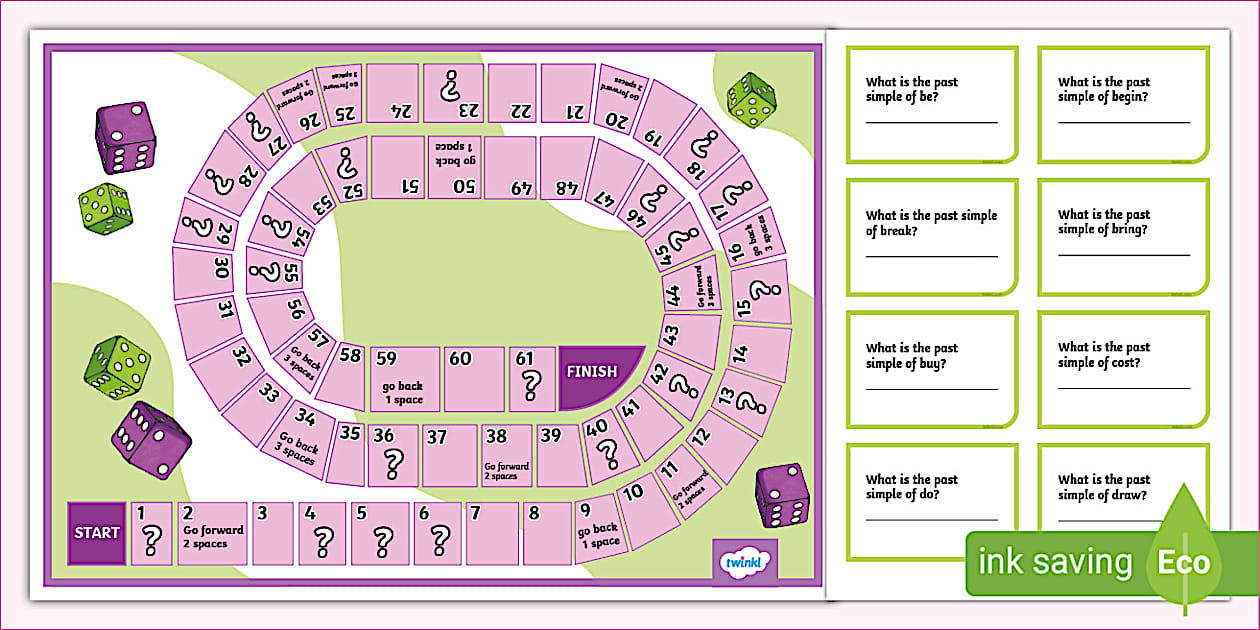 ESL Irregular Verbs Board Game (teacher made) - Twinkl