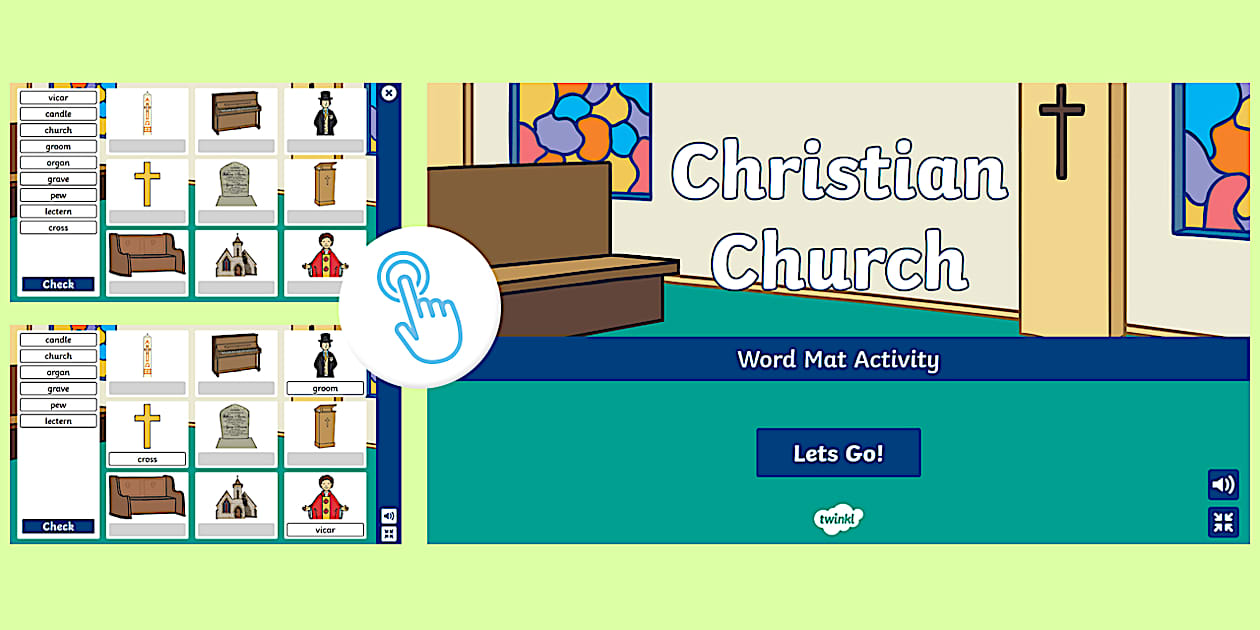 Interactive Christian Church Word Mat Activity | Twinkl Go!