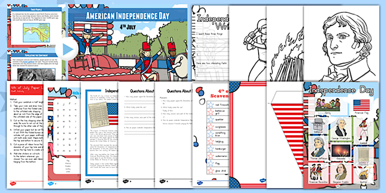 Top 10 Independence Day Activity Pack (teacher made)