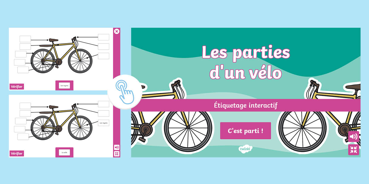 Étiquetage interactif : Les parties d'un vélo