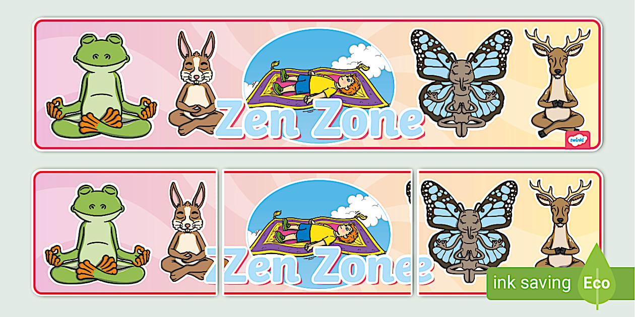Zen Zone Display Banner (teacher made) - Twinkl