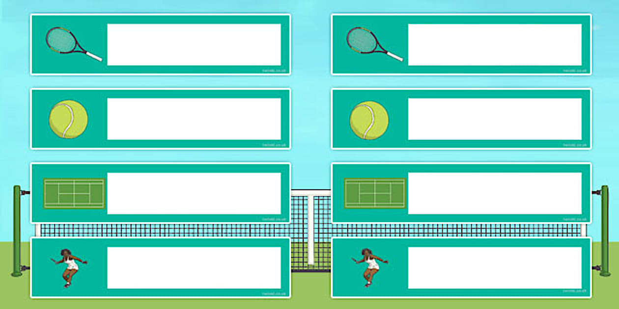 Wimbledon Themed Gratnells Tray Labels