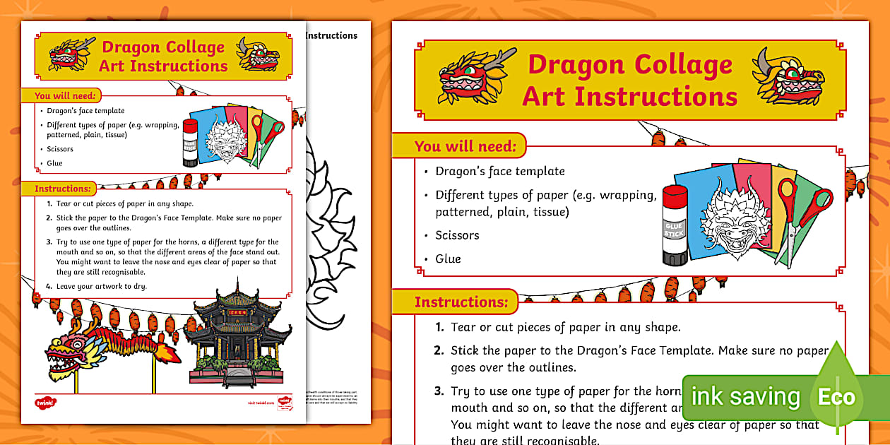 Year of the Dragon Collage (Teacher-Made) - Twinkl