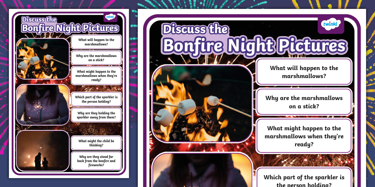 Discuss the Bonfire Night Pictures Prompt (teacher made)