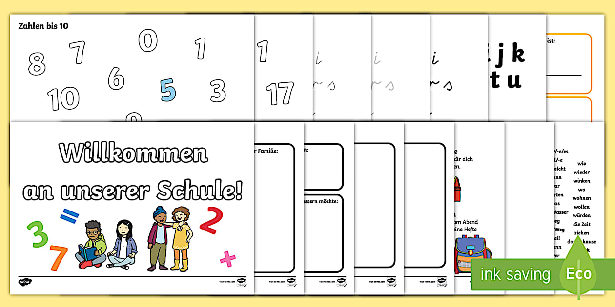 Mein erster Schultag Mini Buch - Twinkl