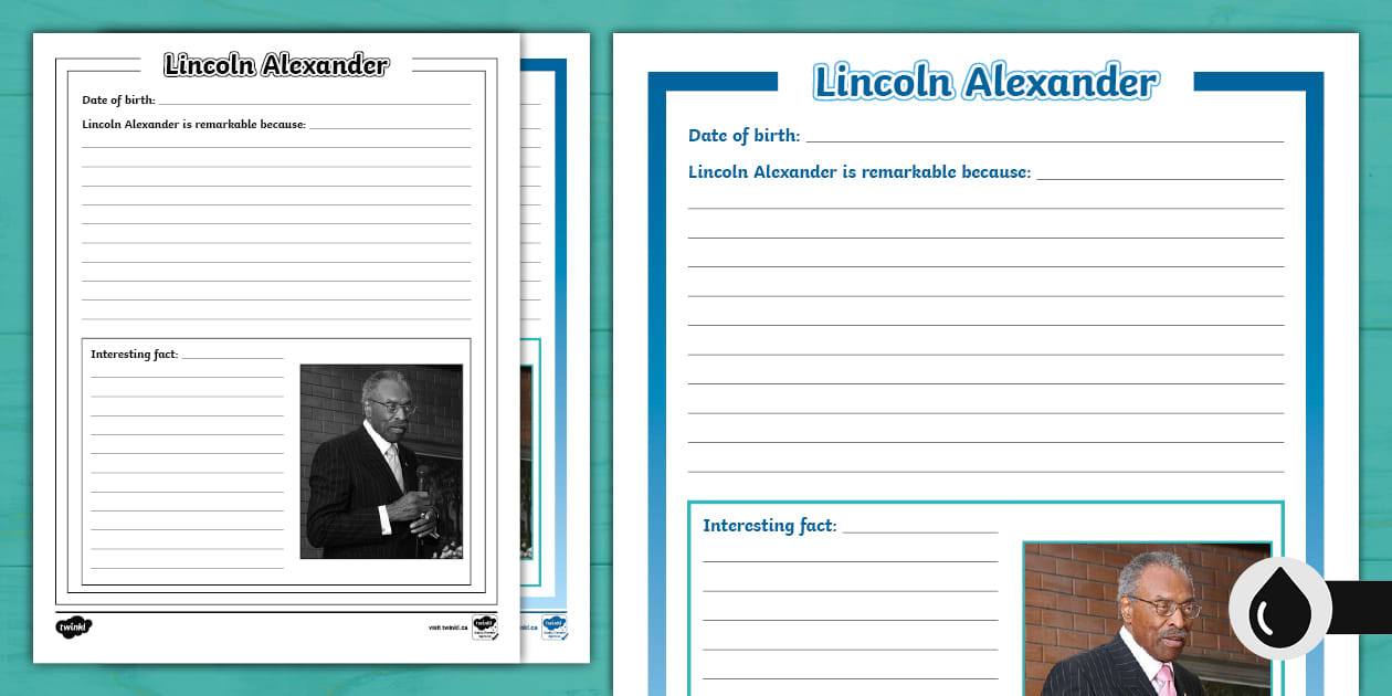 Lincoln Alexander Biography Activity (teacher made) - Twinkl