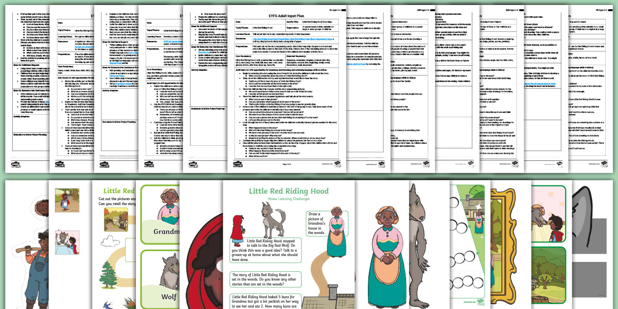 EYFS Red Riding Hood Adult Input Planning Resource Pack 3-4